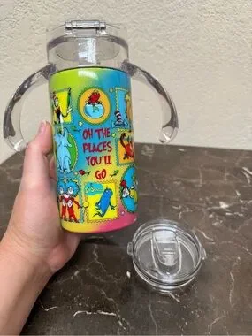 Dining | Oh The Places Dr Seuss Lorax Rainbow Design 12 Oz Sippy ...